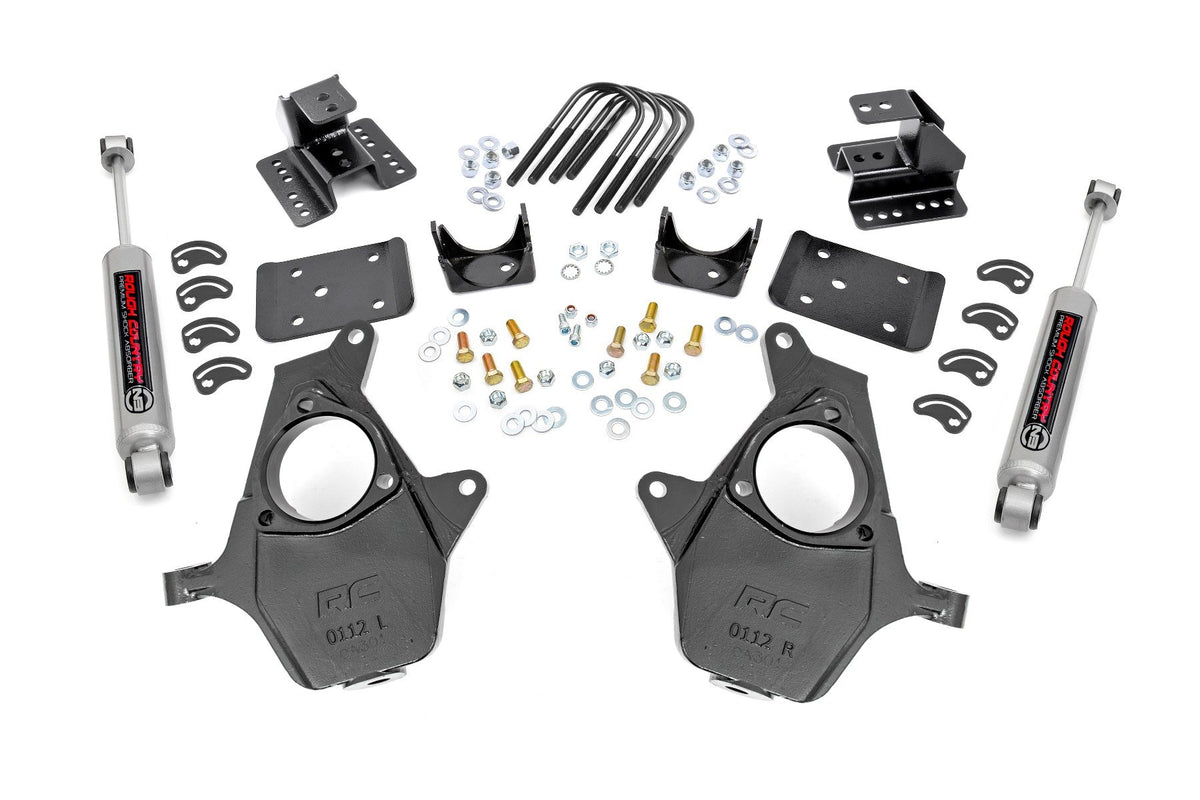 Rough Country 2 Inch Lowering Kit 4 Inch Rear Lowering Alum/Stamped ...