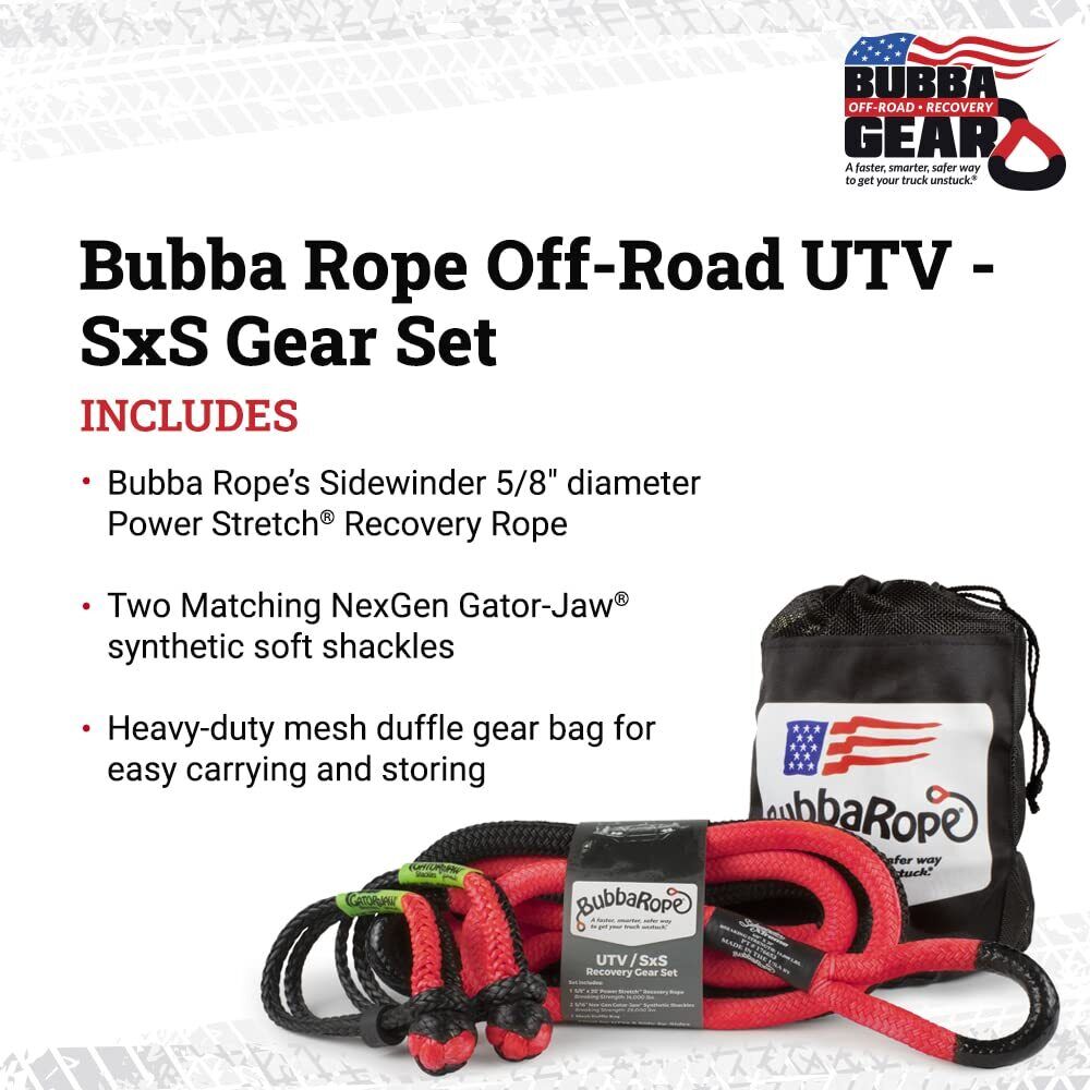 Bubba Rope Heavy-Duty Off-Road Atv, Utv & Sxs Tow Recovery Gear Set ...