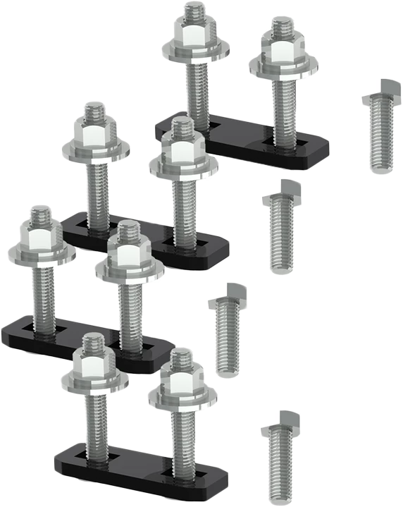 Rack and Box Mounting Fastener Kit, Black — ROCO 4X4