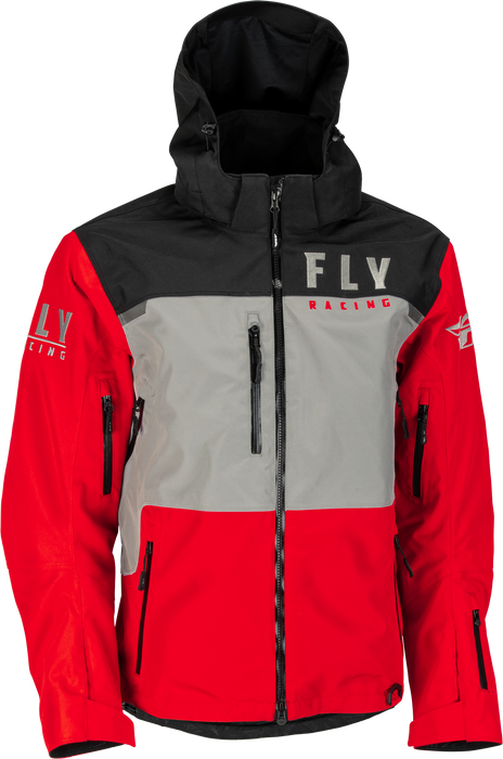 Fly Racing 2023 Carbon Jacket (Red/Grey, Medium) — ROCO 4X4