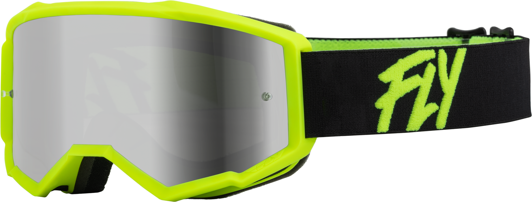 Fly Racing 2023 Zone Goggle (Black/Hi-Vis W/Silver Mirror/Smoke Lens ...