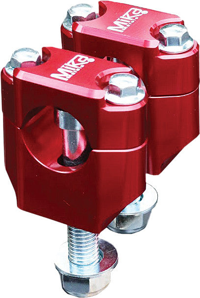 Mika Metals Rubber Mounted Clamps 7/8" Red Dirtbike Motocross Red-Mk-R ...
