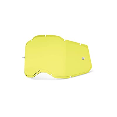 100% Goggle Replacement Lens Rc2/Ac2/St2 Compatible (Injected Yellow ...